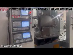 Three head CNC milling turning Machine process pipe fittings using two head #valvemanufacturing