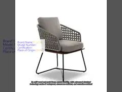Nordic outdoor sofa, courtyard teak rattan sofa set, villa wicker sofa, open-air garden outdoor furniture