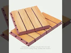 Watch: WPC PVC Acoustic Wall Panel 1220x2440mm Fireproof Waterproof Showcase