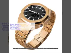 Bécile de montre en acier inoxydable conçue pour Casio Ga2100 G Shock Pas de sangle à ongles incluse