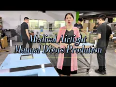China Yaning MOT Solution Customized Medical Airtight Automatic Sliding Door Swing Open Style Lock Operation Theatre Sliding Door for sale