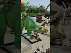 Realistic Life Size Animatronic Dinosaurs  Iguanodon Model Weather Resistance