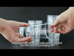 China Clear PET Disposable Plastic Cold Drink Coffee Bubble Tea Tea Cups With Lids for sale