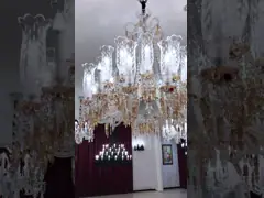 Nordic Style Custom Hotel Lobby Villa Banquet Hall LED Crystal Chandelier Pendant Light Stainless St