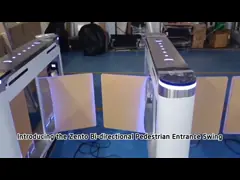 二方向の道の振動障壁の回転木戸の生物測定のアクセス管理30-40人/分