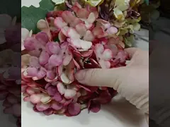 China European oil painting embroidered ball single branch simulation fake flower retro floral arrangement autumn color embroidered ball wedding scene table flower arrangement for sale