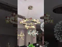 China Custom Project Ceiling Chandelier Stainless Steel Ribbon Large Club Hall Center Decoration Chandelier Engineering Lamp for sale