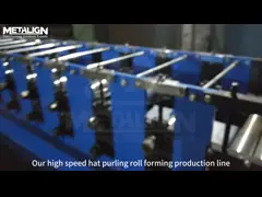 Durable Hat Purlins Chain Drive Cold Roll Forming Machine Hydraulic Shearing High Precision Output