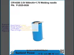 China CR14250 3.0V 800mAh+1.75 Welding needle can be used for Smart metering water meters electricity meters gas meters memory backup CMOS memory RTC real-time clocks wireless alarm sensors for sale