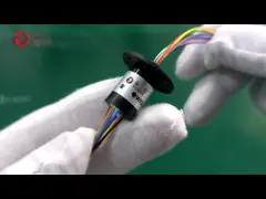 China 12 Circuits 2A Mini Slip Ring with Flange - 12.7mm Inner Diameter, 19.8mm Length for Industrial Automation for sale