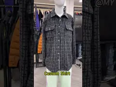 China Custom Casual Wool Winter Button Up Work Jacket Polo Shirt Oversized Long Sleeve Flannel Shirts For Men for sale