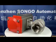 China 2 Piece Threaded Pneumatic Actuator Valve 2Way Female Thread Shut off Ball Valve for sale