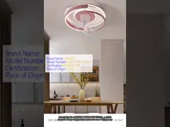 China Wholesale   Simple Creative Bedroom Dining Room Fan Lamp Fashion Warm And Comfortable Three Colours Available Round Dining Room Fan Light for sale