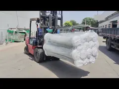 How is the packaging of galvanized chain link fence completed?