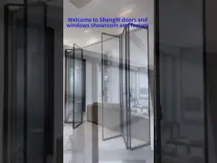 Folding glass sliding door