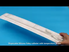 China Temperature Sensing Silicone Foley Catheter with Temperature Sensor Probe Round Tipped for Temperature Measurement China Factory for sale