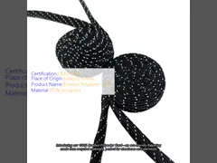 Corda de Poliéster Trançada 100% Ecológica Fio Chato Reciclado Para Cadarço Calças de Vestuário