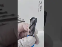 China Custom Size 4 Flute Carbide End Mill Bits For 62HRC Hardened Steel Machining for sale