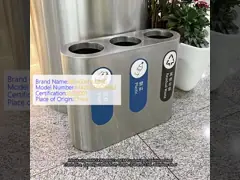 China Custom Stainless Steel Outdoor Trash Can - SUS 304/316L Grade, 35-60 Day Lead Time, PVD Coating Options for sale