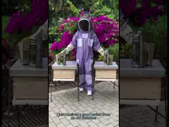 China Apricot Color Thicker Bee Jacket Beekeeping Jacket Free Size for Beekeepers for sale