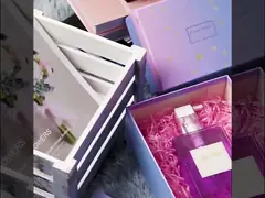 Gradient Gift Box Set Luxury Cosmetic Perfume Packaging With Gold Stars