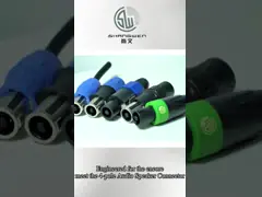 China Industrial Loudspeaker Connector D Shape 4 Pin Waterproof Connector Female Plug 4-Pole Female Speakon Cable Connector for Loudspeaker for sale