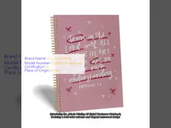 A5 Spiral Hardcover Notebook with Bold Color Scheme and Embossed Design Technique