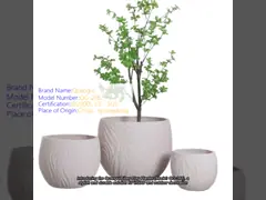 Indoor Decoration Reinforced Clay Planter for Warmer Camping Burners and Charcoal Oven