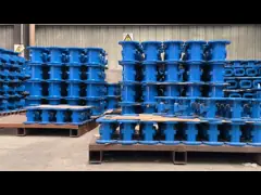 China 8 Inch 200mm PN16 Cast Iron Rising Stem Sluice Gate Valve with 150 N.m Torque and ANSI B16.10 Compliance for sale