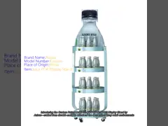 China Bottle Shape Bathroom  POP POS Display Stand For Juice Display Rack for sale