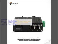Mini Industrial 1-Port 100Base-FX to 2-Port 10/100Base-T 60W PoE++ Media Converter