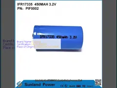 China IFR17335 Battery 3.2V 450mah For A Variety Of Devices And Scenarios Including Digital Products  Illumination Equipment Electric Tools Small Appliances Energy Storage Systems for sale