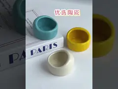 Simple-style small pet living food bowl, ceramic water bowl, hamster food bowl, anti-splash food box