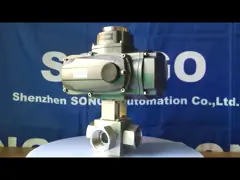 China Explosion Proof 3Way Motorized Ball Valve Water Flow Control Rotary Float Electric Actuator Valve for sale