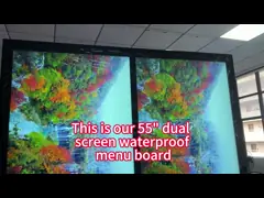 China 55 Inch Digital Standee Outdoor Signage Kiosk Dual Screen Windows Linux System for sale