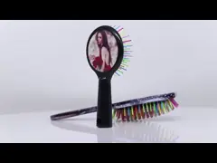 Diy Custom Blank Sublimation Hair Brush Comb Rainbow Round Plastic Massage Comb For Heat Transfer