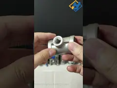 Stainless Steel Screwed Pipe Fittings Female Thread Reducing Tee Joining Pipe Lines