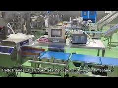 Cina Detettore di metalli ad alta precisione con pesatura CE approvato AI auto rifiuto per l'imballaggio alimentare Pharma in vendita