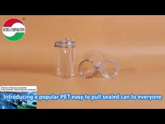 China 1080ML PET Clear PET Plastic Bottle Cylinder Sealed Jars For Food Cover Lid Storage Solution for sale