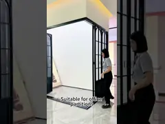 China Latest Design Exterior Accordion Aluminum Double Glass Accordion Aluminium Folding Door Bifold Patio Doors for sale