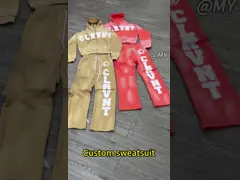 Custom Streetwear Applique Distressed Embroidery Patches Sun Faded Zip up Hoodie Set Tracksuit Sweat