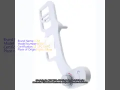 China White ABC 500 Times Service Life Test Single Nozzle Self-Cleaning Mechanical Toilet Bidet Attachment for sale