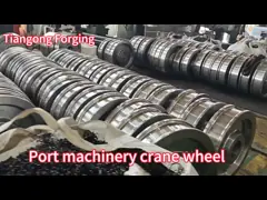 China 42CrMo Port Machine Die Forging Open Die Forged Precision Forged Wheels ZPMC 35# for sale