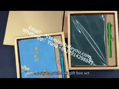 China Custom Logo Business Gift Box Wholesale China Chic A5 Notebook Pen Bookmark Set for sale