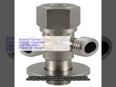 China Wall-Mounted Iron / Brass Ammunition Cartridge Two-Way Angle Stop Valve For Bathroom for sale