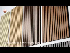 Modern Wood Slat Acoustic Panels Melamine Finish Noise Reduction