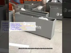 China Metal Outdoor Fiberglass Clay Garden Rectangle Plant Pots Pack Big Planter Box for Hotel Villa Decoration Flower Pot for sale