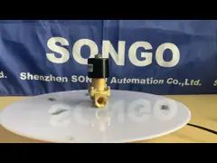 SONGO Brass Magnetic Solenoid Valve 16bar NC 180°c 2 Way 12VDC Piston Steam actuated valve