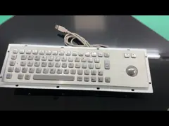 IP65 防水 産業用キーボード トラックボール 破壊防止 IK07 光センサー 産業用グレード