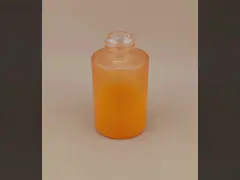 New Design Orange Ribbed Glass Bottle for Soaking Lotion